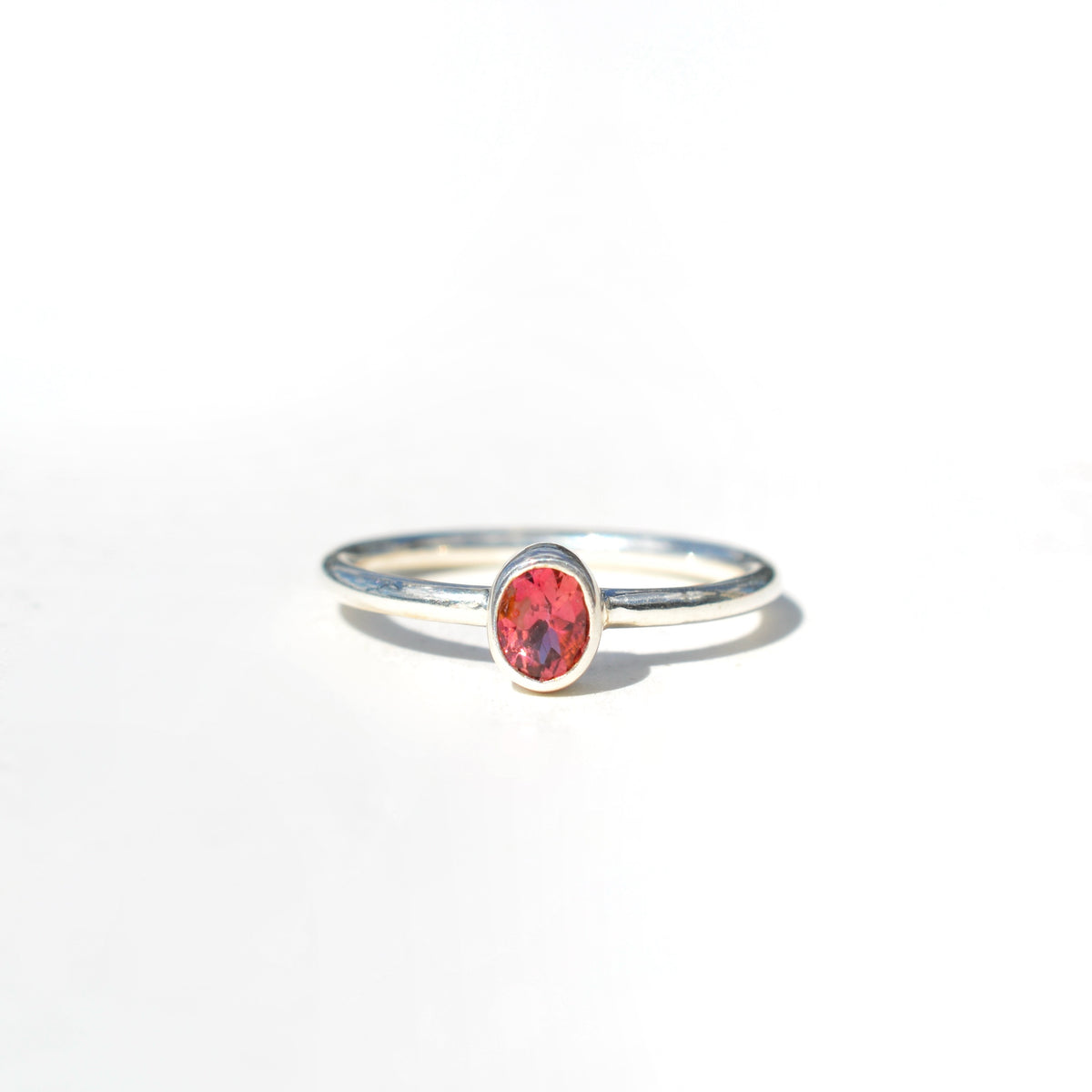 Bezel Set Faceted Watermelon Tourmaline Ring | ASCEND