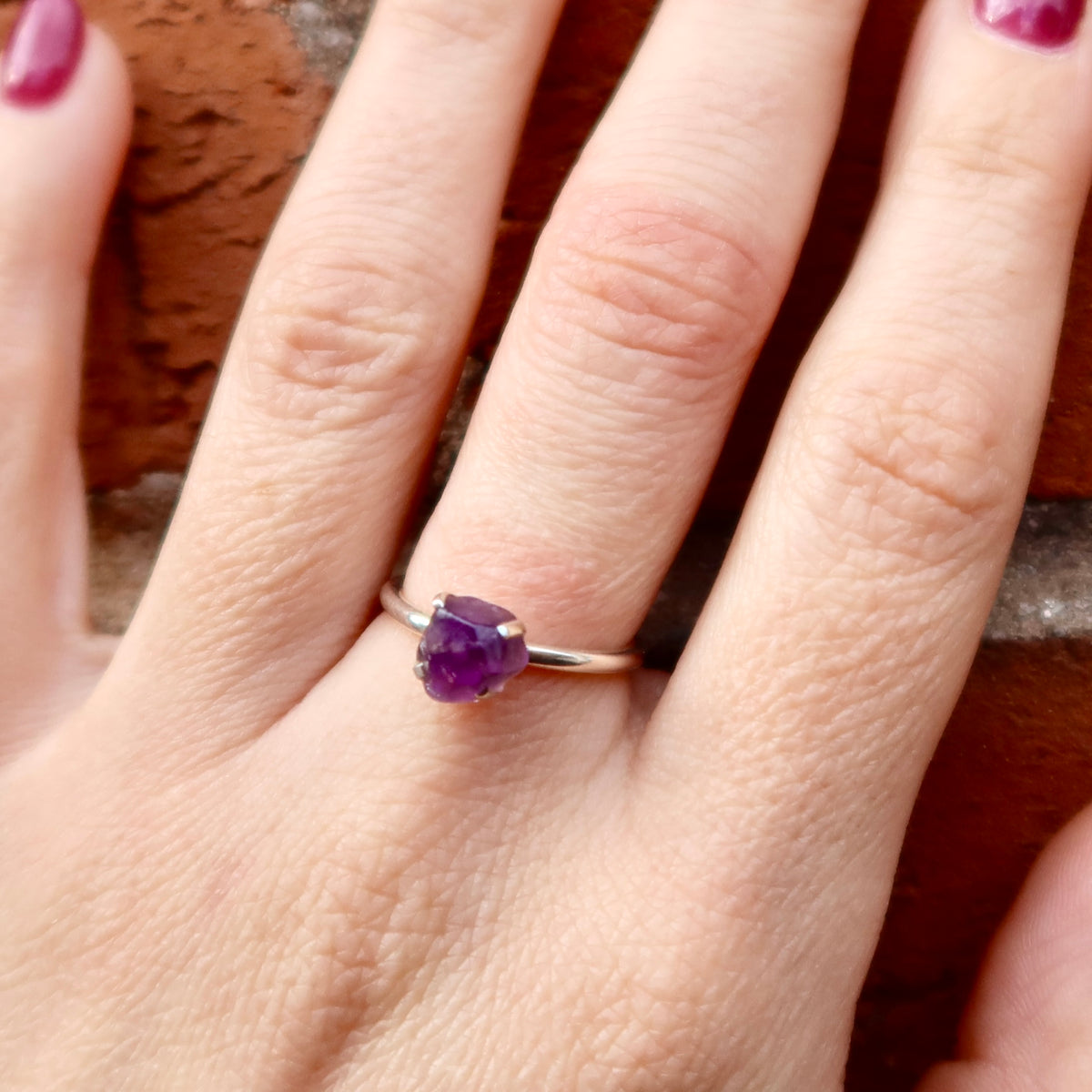 Rough Cut Amethyst Ring | ASCEND