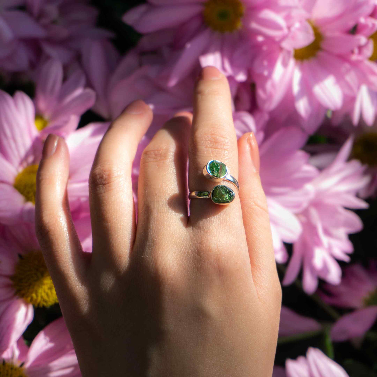 Emerald Bypass Ring | ASCEND