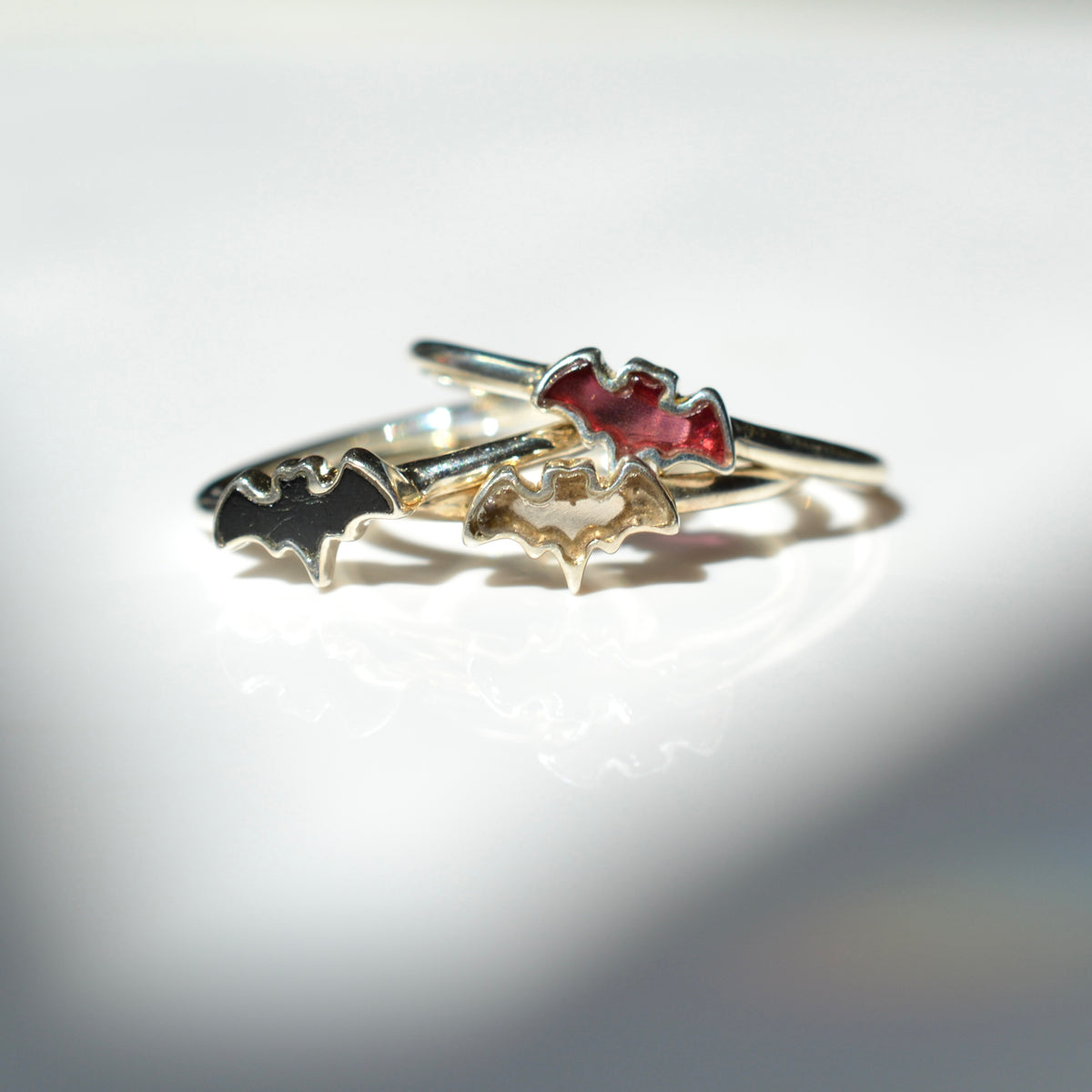 Tiny Bat Ring Smoky Quartz | ASCEND