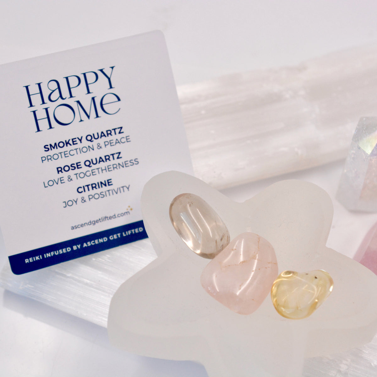 Intention Crystals Set - Happy Home | Ascend Crystals Salem